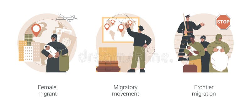 Human Migration Abstract Concept Vector Illustrations. Stock Vector ...