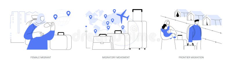 Human Migration Abstract Concept Vector Illustrations. Stock Vector ...