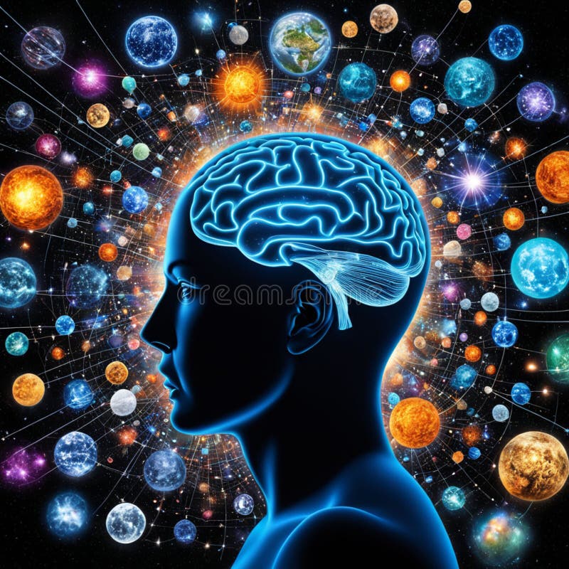 The Human Mind is Brainstorming Countless Eclectic Images Stock ...