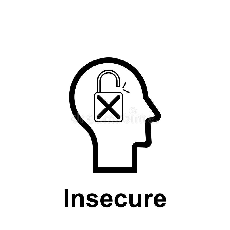 Insecure Icon Vector Isolated On White Background Logo Concept Stock