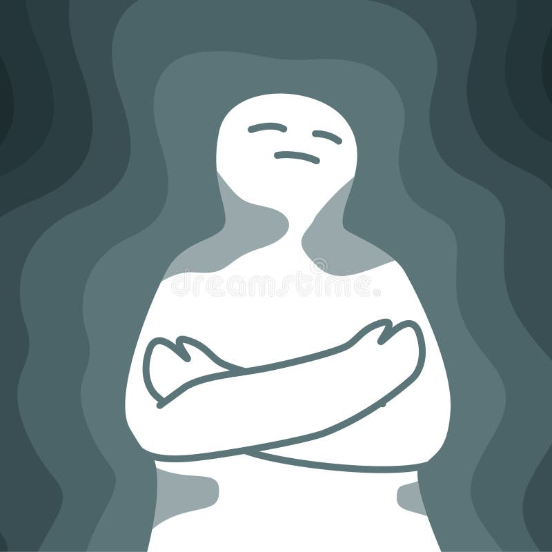 A human in misfortune stock vector. Illustration of mental - 239709081