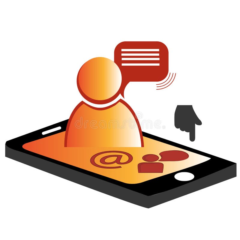 Human mobile phone stock vector. Illustration of information - 32671277