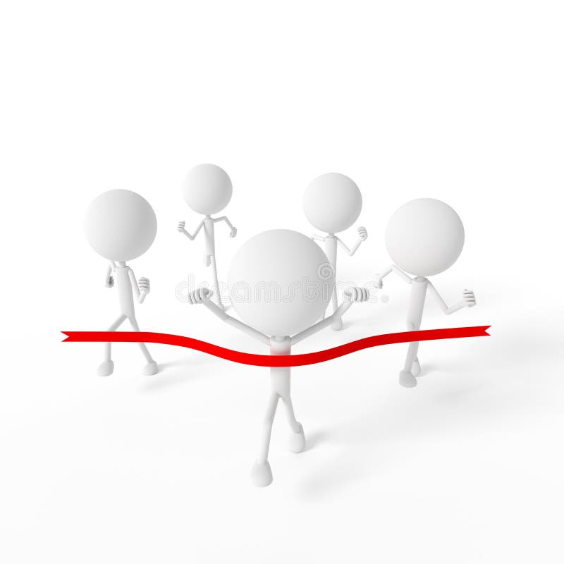 3d Winner Man Finish Line Stock Illustrations – 229 3d Winner Man ...