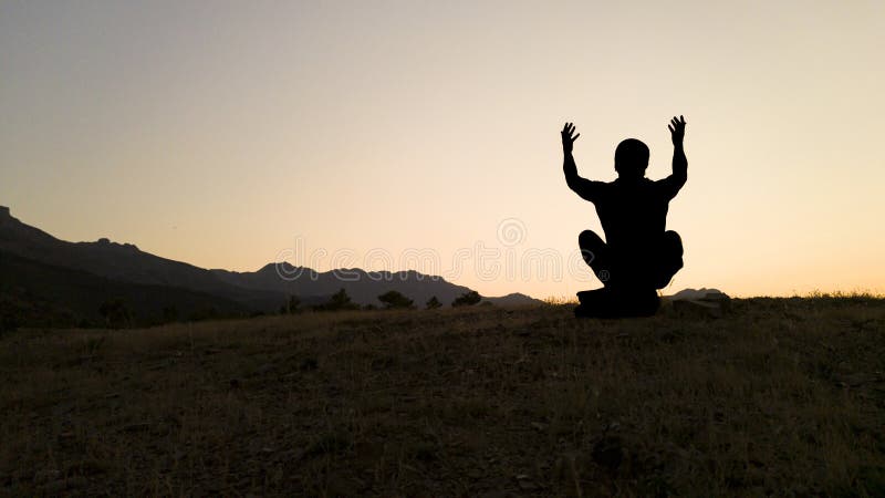 Human Model with Supplication To God, Wishes and Moods Stock Photo ...