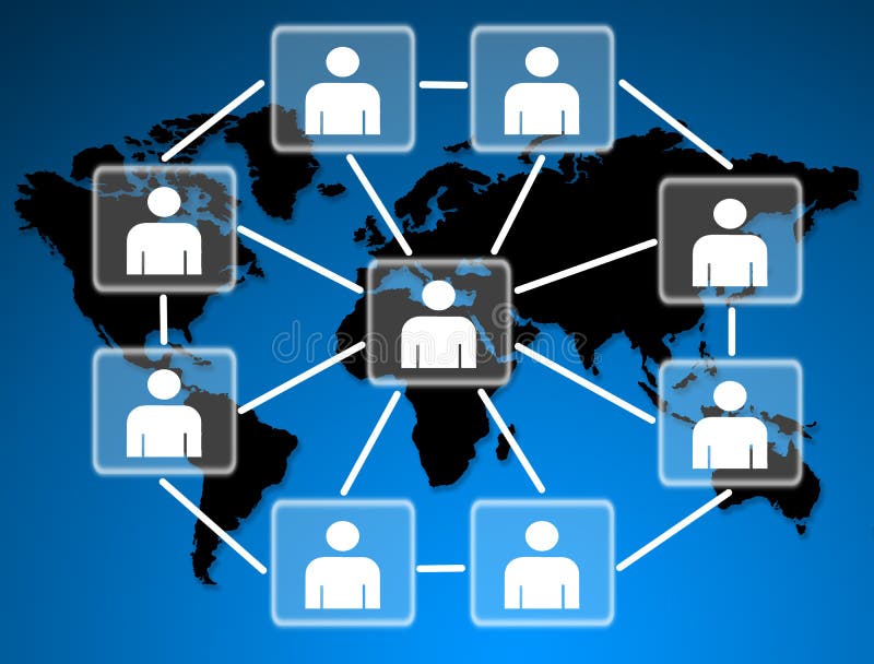 Human Models Connected Together in Social Network Stock Illustration ...