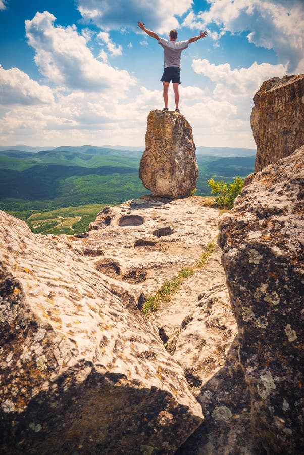 Human and mountain_2 stock photo. Image of extreme, horizon - 50362652