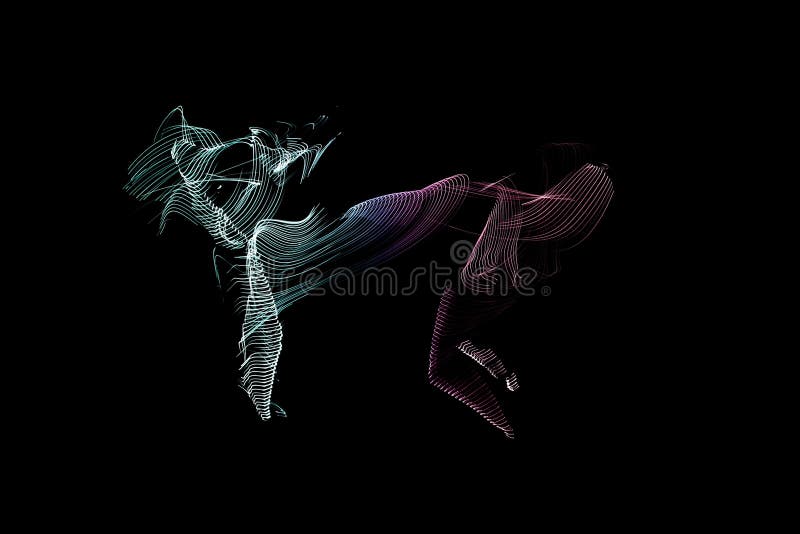 Human Movement in LED Strip Light Stock Image - Image of decoration ...