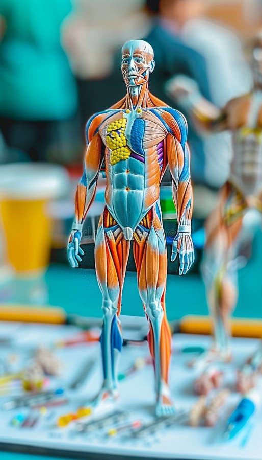 Human Muscular System 3d Model Demonstrating Stretching Pose in ...
