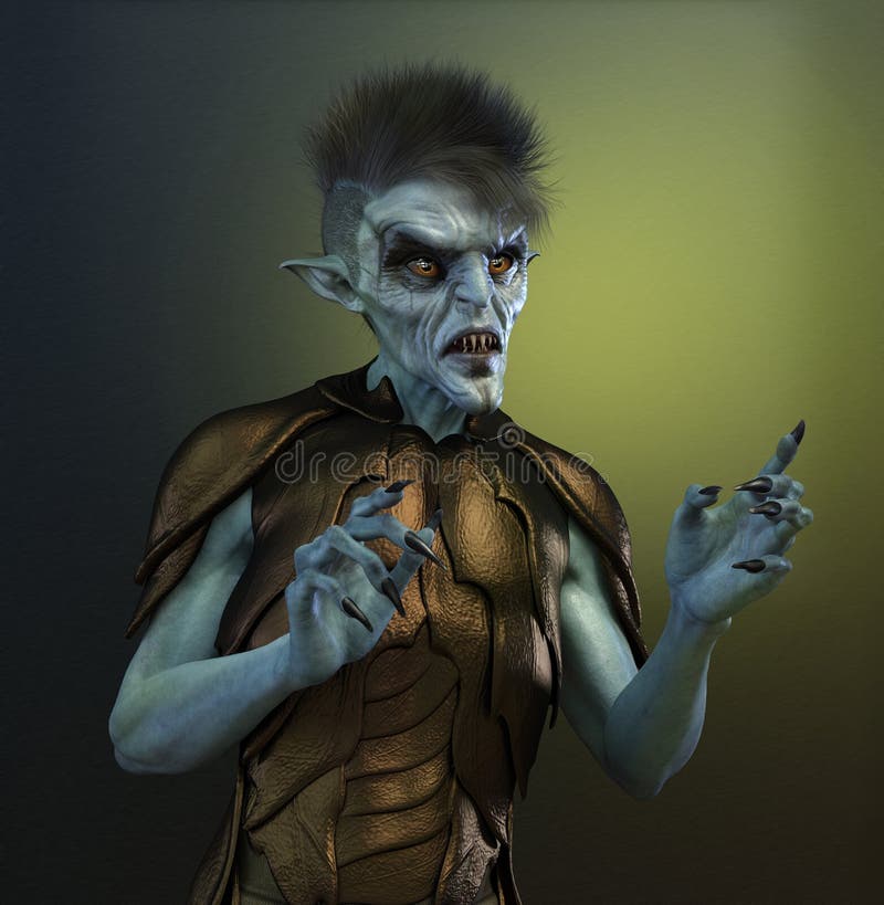 Human Mutant or Alien stock illustration. Illustration of render ...