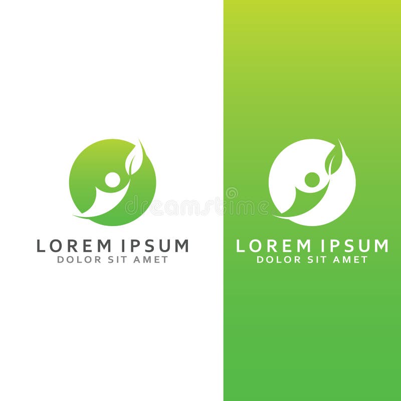 Human Nature Leaf Logo. Leaf and Human Combination Logo with Template ...