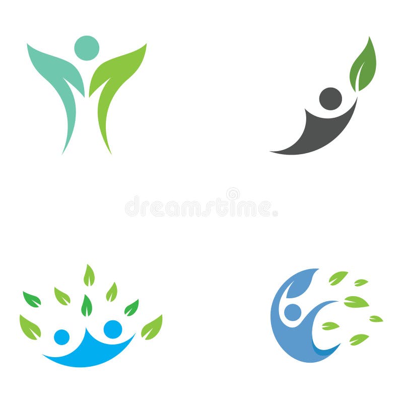 Human Nature Leaf Logo. Leaf and Human Combination Logo with Template ...