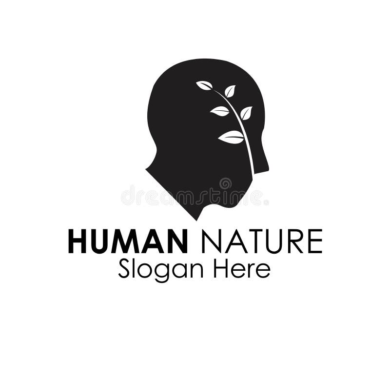 Human Nature Logo Design Concept Stock Vector - Illustration of think ...