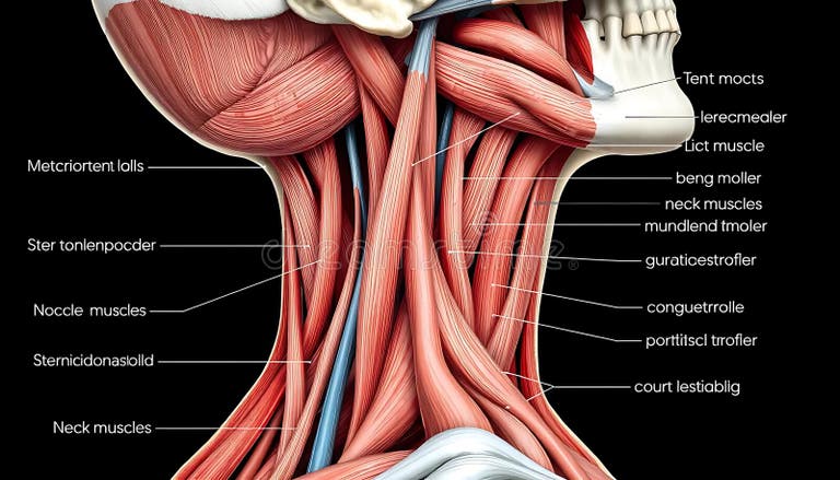 Human Neck Muscles Anatomy 库存例证. 插画 包括有 斜角肌, 培训, 肩胛骨 - 360099665