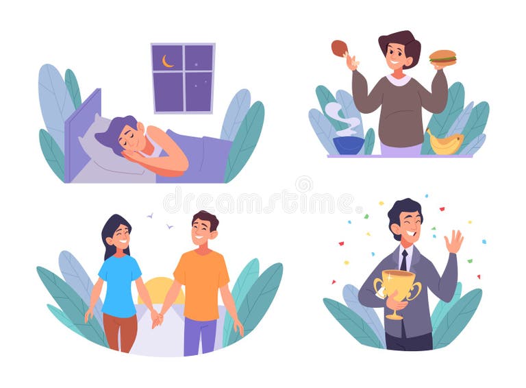 Human Needs. Concept Illustrations of Basic Need for People Exact ...