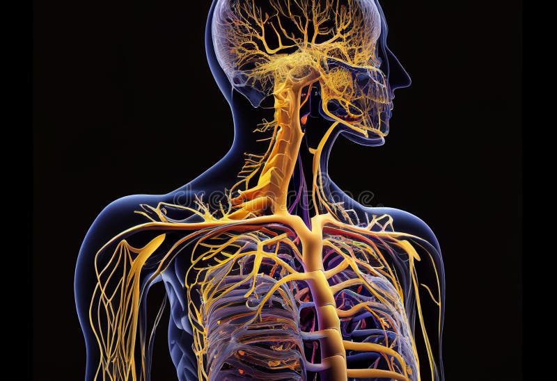 Human Nervous System. AI Generated Stock Illustration - Illustration of ...