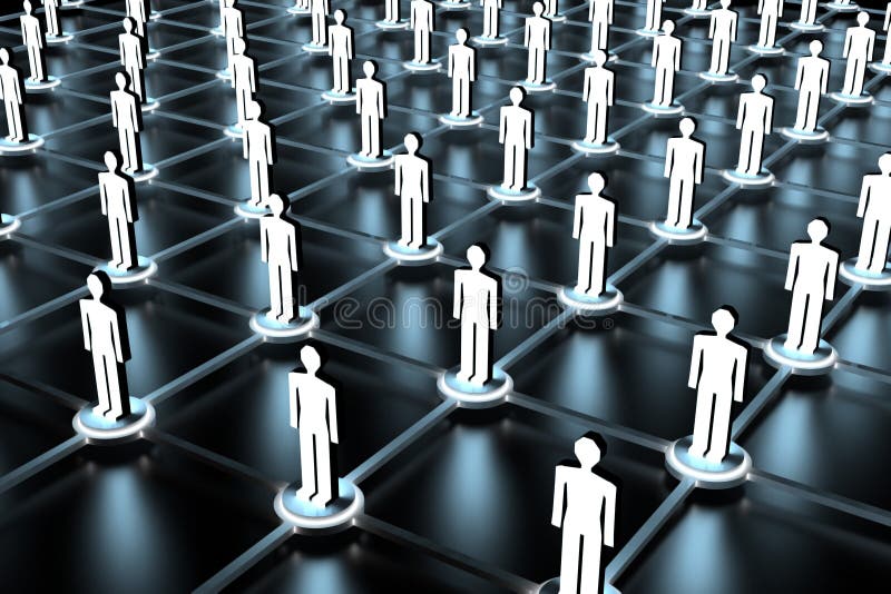 Human Network stock illustration. Illustration of render - 11899530
