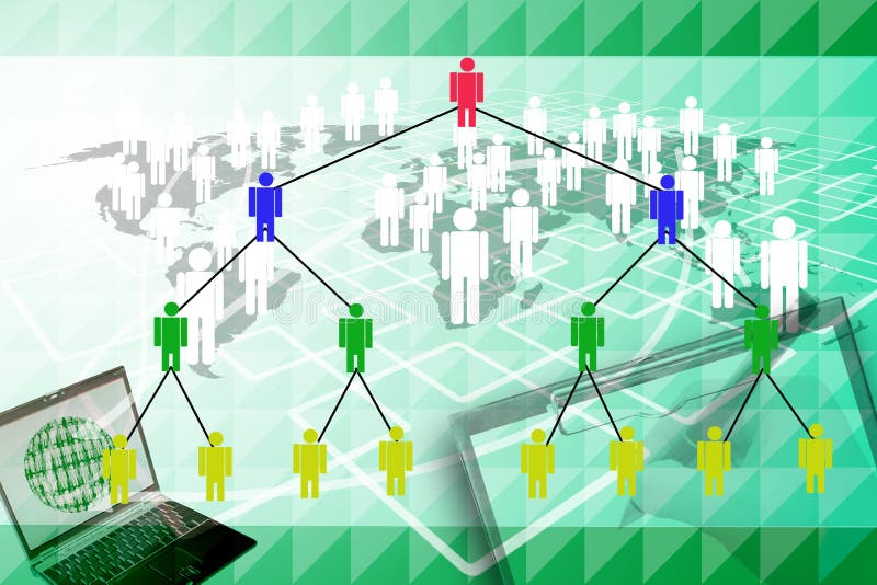 Human Network. Peoples in Motion. Connected. 3d Stock Illustration ...