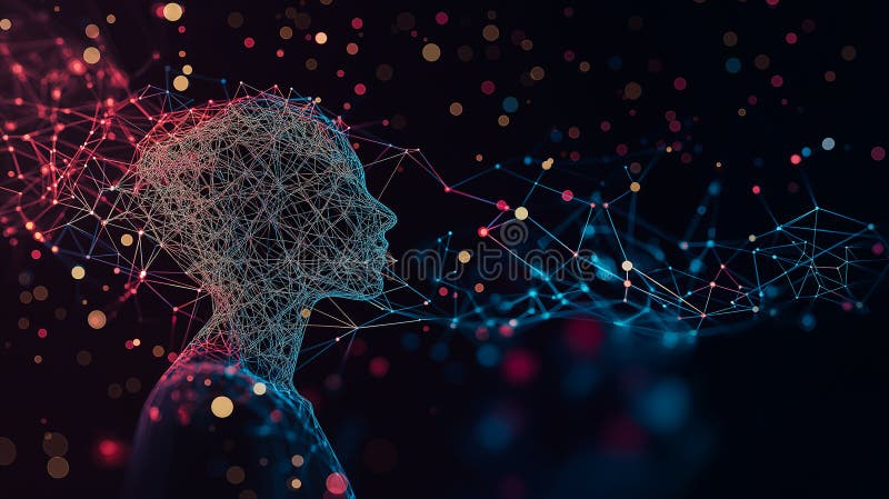 Human Neural Network in Digital Space Stock Photo - Image of brain ...