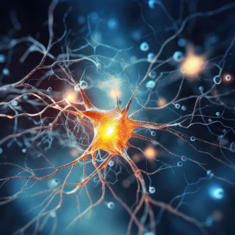 Human Neuron Low Poly Anatomy Concept. Artificial Neural Network ...