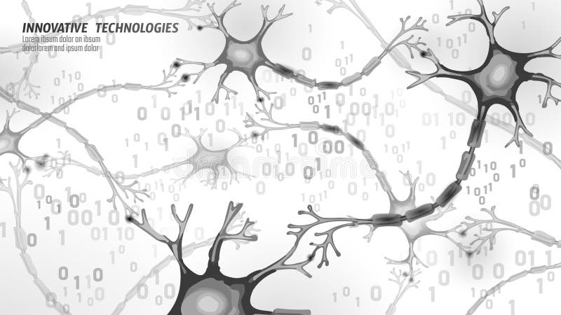 Human Neuron Low Poly Anatomy Concept. Artificial Neural Network ...