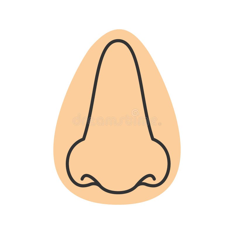 Human nose color icon stock illustration. Illustration of logo - 175329109