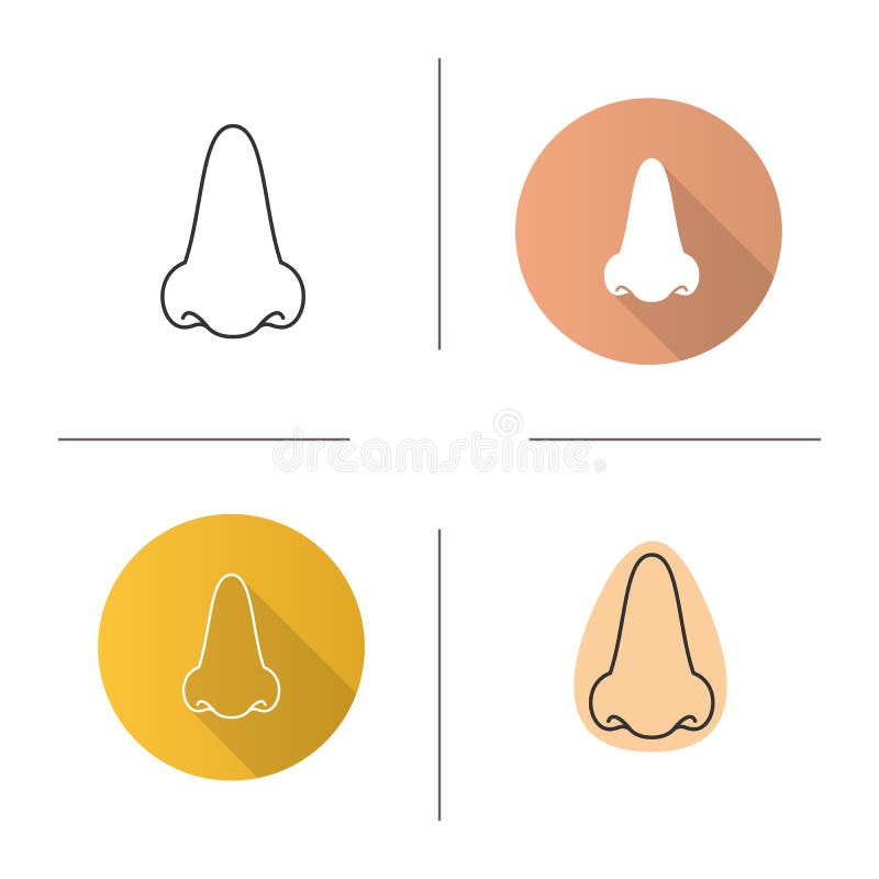 Human nose icon stock vector. Illustration of facial - 175328620