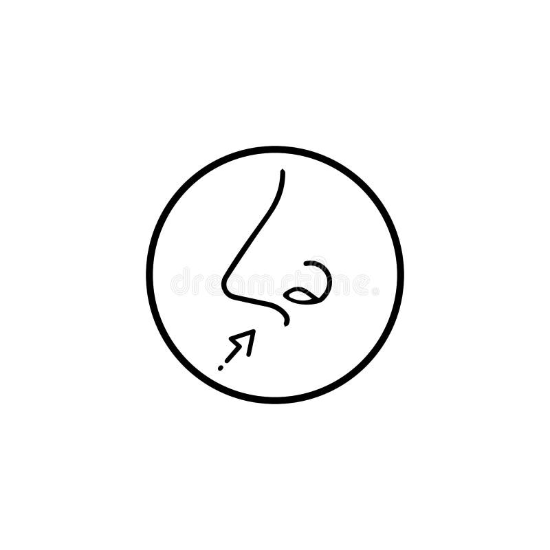 Human Nose icon stock vector. Illustration of biology - 190898170