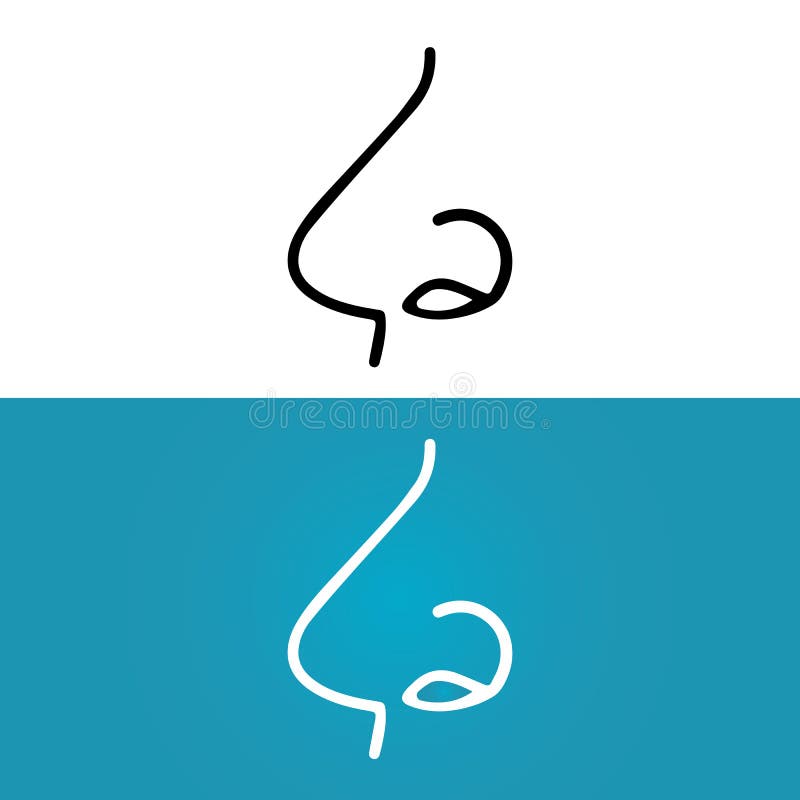 Human Nose icon stock vector. Illustration of anatomy - 190898207