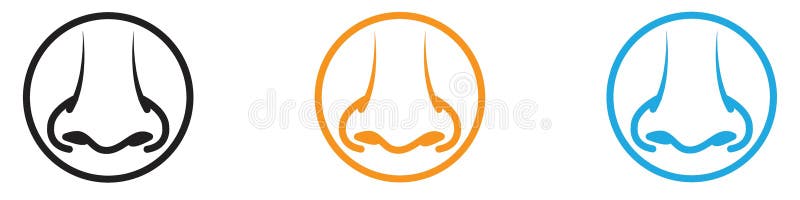Human Nose Icon Vector Logo Set Collection for Web App Ui Stock Vector ...