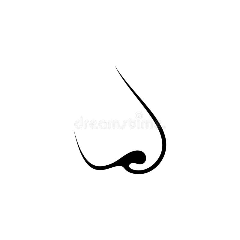 Human Nose Logo Black Icon Vector Stock Vector - Illustration of ...