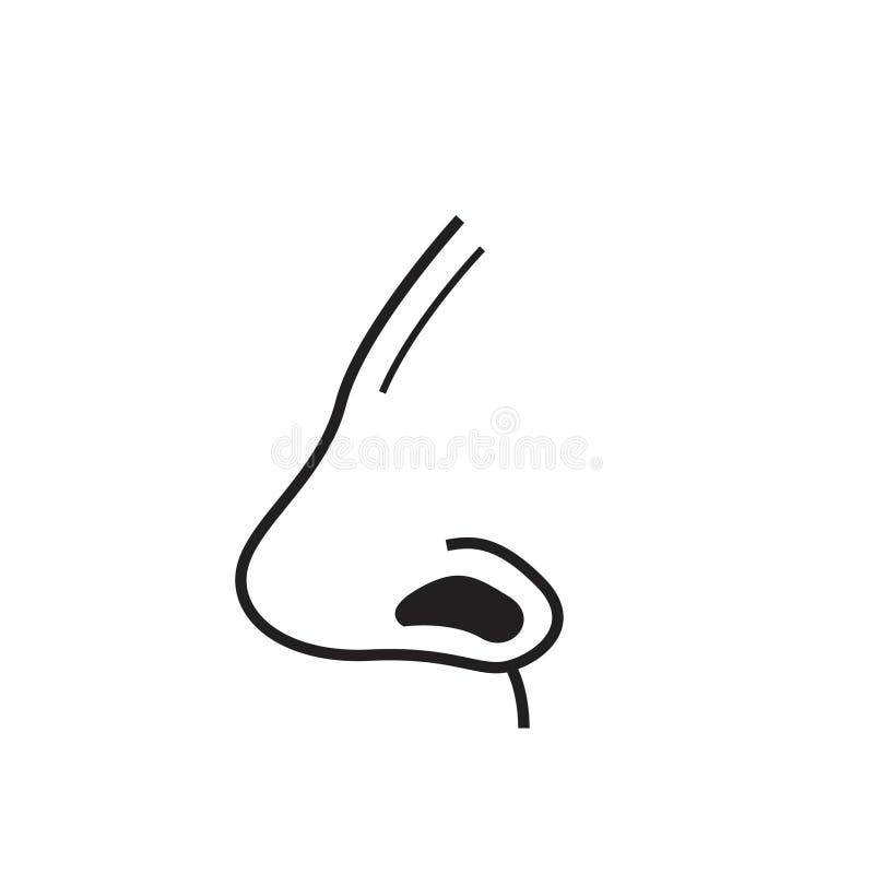 Human Nose. Vector Illustration Decorative Design Stock Vector ...