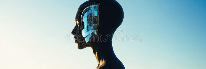 A Human Observes Their Reflection in a Digital Mirror, Revealing a ...