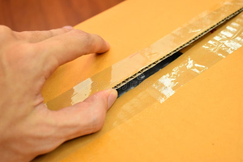 Human Open Brown Paper Box Packaging, Delivery Industry Stock Image ...