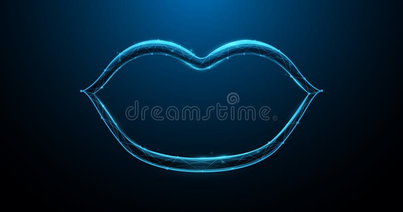 Human Open Mouth Forms Lines and Triangles Point Connecting Networks on ...