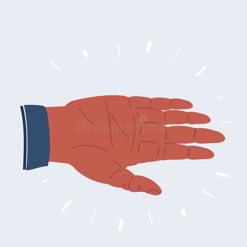 Human open palm stock vector. Illustration of isolated - 154177484