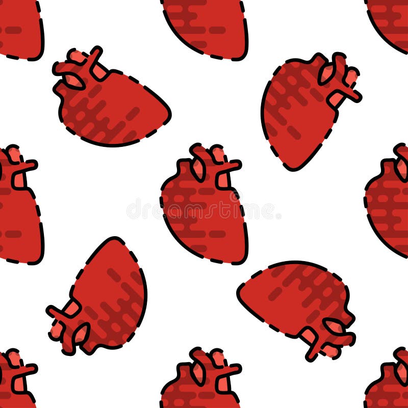 Human organs flat pattern stock vector. Illustration of healthy - 80472043