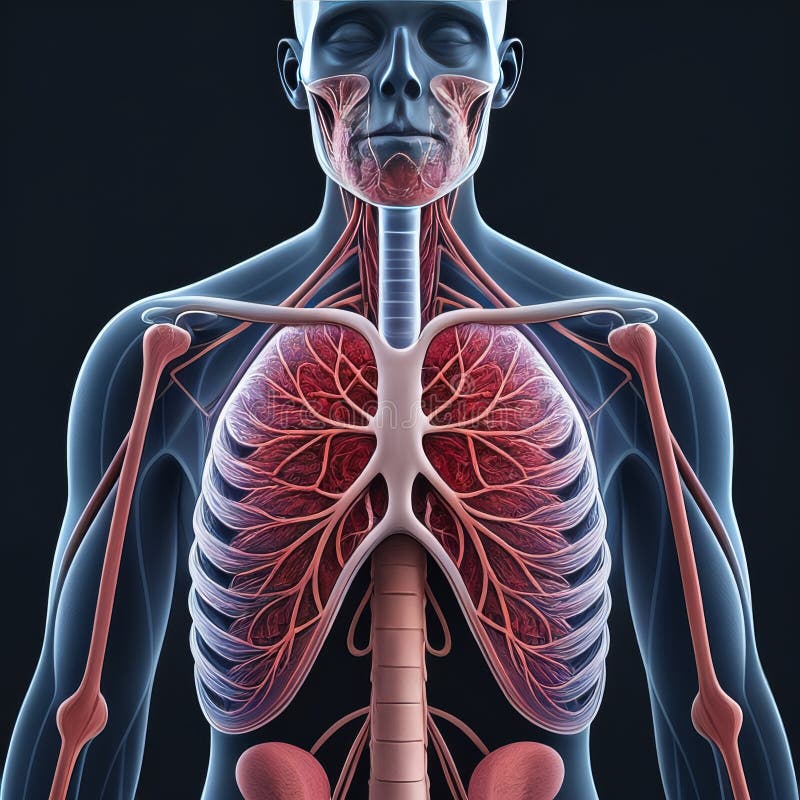 Human Organs (Lungs) Anatomy for Medical Concept Stock Illustration ...