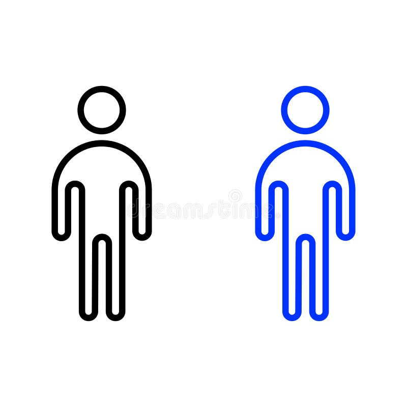 Human outline icon stock illustration. Illustration of people - 119028072
