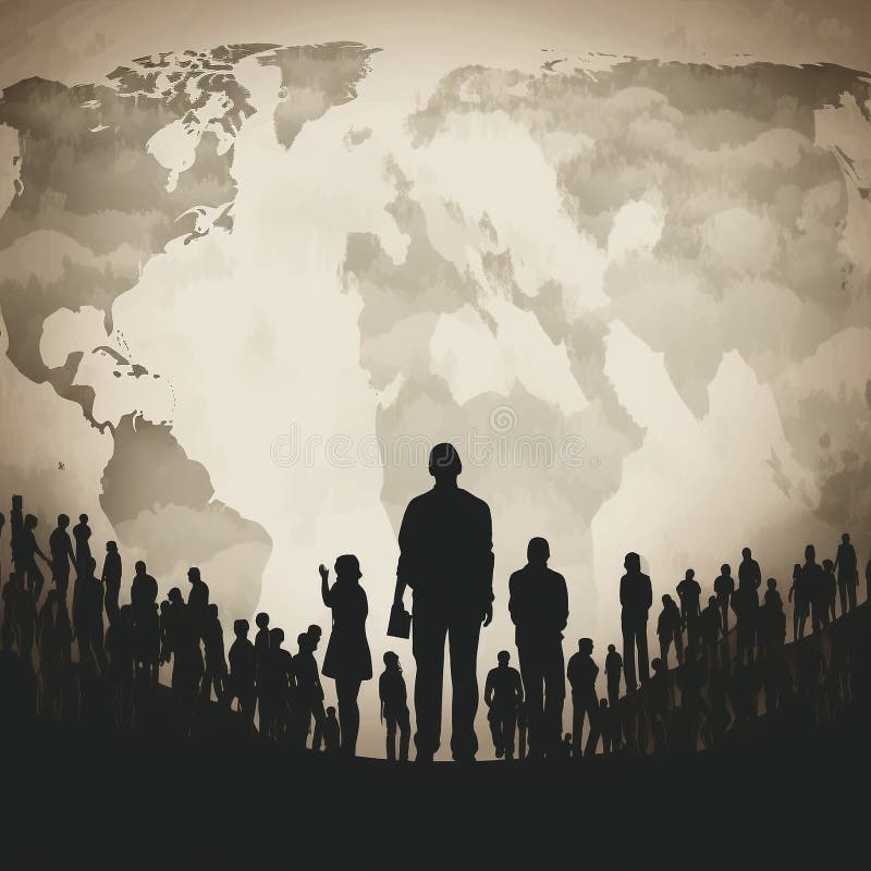 Human Overpopulation on Planet Earth Concept. Generative AI Stock ...