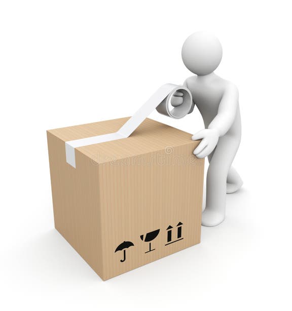 Human packing box stock illustration. Illustration of packing - 41137057