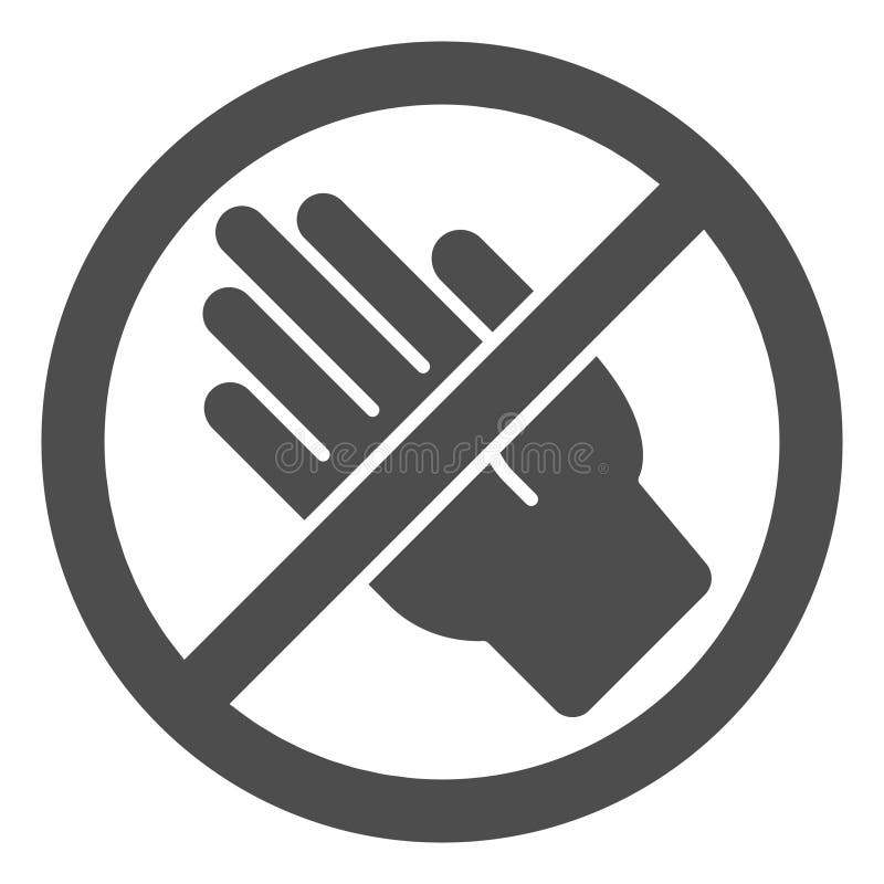 Human Palm Hand Ban Solid Icon, Prohibited Elements Concept. Vector ...