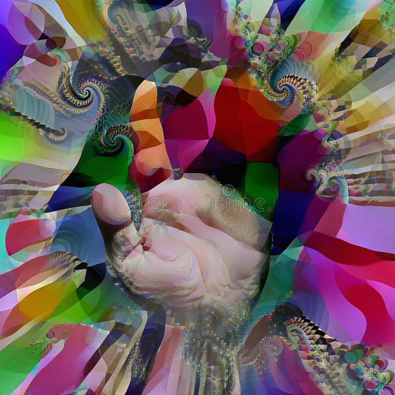 The human palm stock illustration. Illustration of composition - 232853069