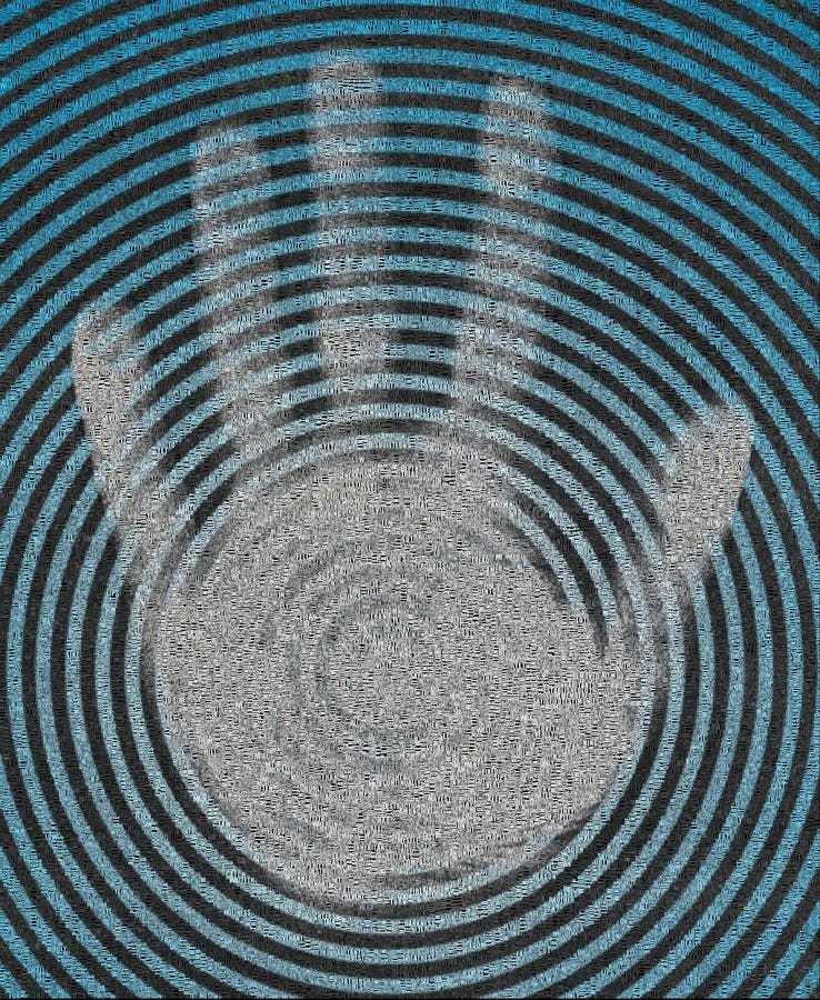 Palm Print Recognition. Biometric Scanning System for Human Palm, Hand ...