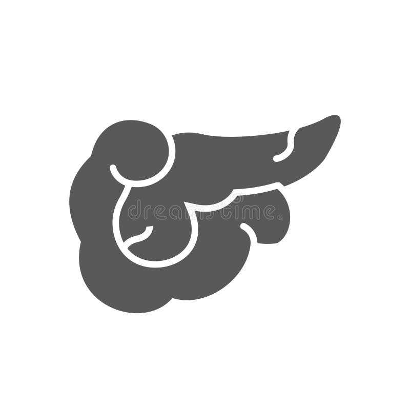 Human Pancreas Pictogram Icon. Linear Style Sign for Mobile Concept and ...