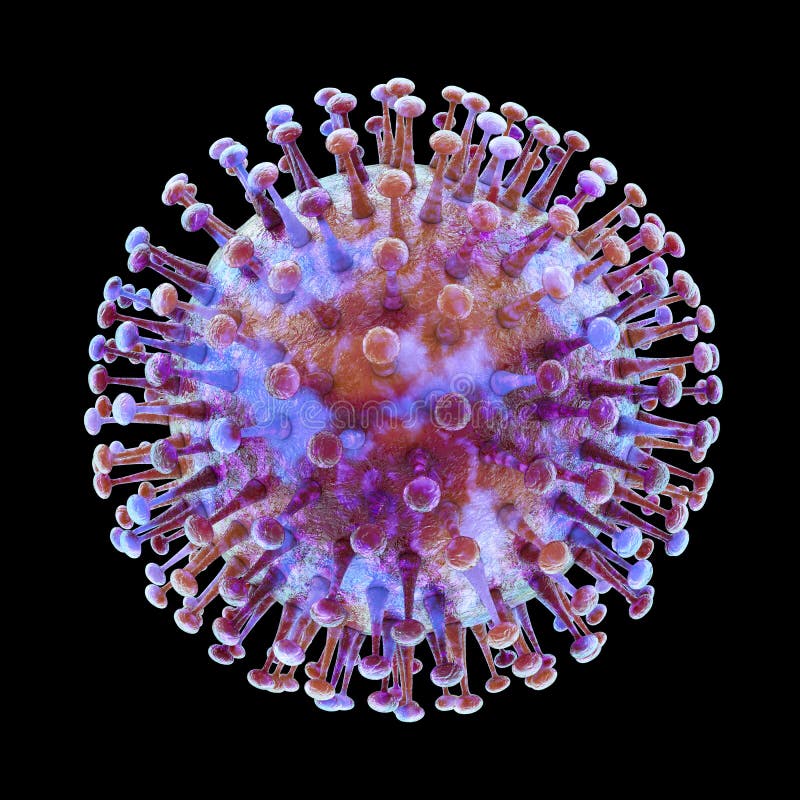 Human pathogenic virus stock illustration. Illustration of covid19 ...