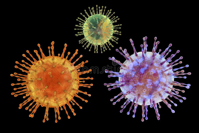 Human pathogenic viruses stock illustration. Illustration of pathogenic ...