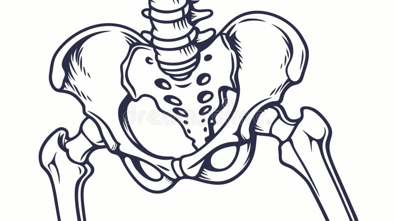 Human Pelvis Bone Structure, Skeletal System Vector, Vector Design ...