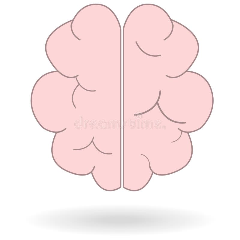 Pink brain icon stock vector. Illustration of education - 101201206