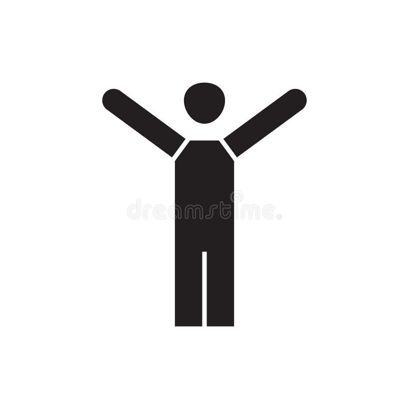 Human Pose Icon Graphic Design Template Vector Stock Vector ...