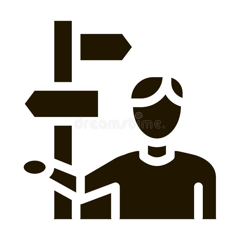 Human Post Column Icon Vector Glyph Illustration Stock Vector ...